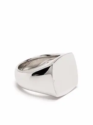 Tom Wood Cushion Polished Signet Ring - Silver
