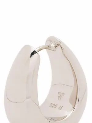 Tom Wood Medium Ice Hoop Earrings - Silver