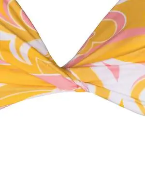 Emilio Pucci Albizia-print Padded Bikini Top