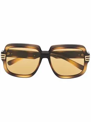 Gucci Tortoiseshell Oversized-frame Sunglasses - Brown