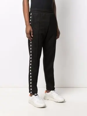 GOLDEN GOOSE Star-print Track Pants - Black