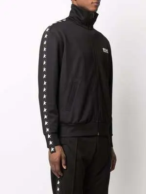 GOLDEN GOOSE Logo-print Zip-fastening Sweatshirt - Black