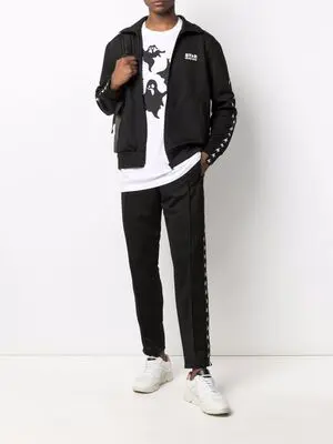 GOLDEN GOOSE Logo-print Zip-fastening Sweatshirt - Black