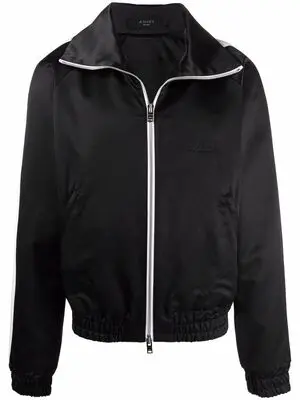 Amiri Zip-up Satin Track Jacket - Black