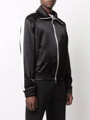 Amiri Zip-up Satin Track Jacket - Black