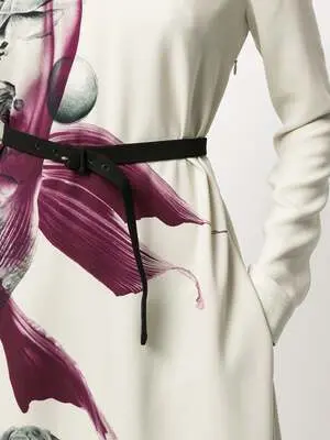 Ports 1961 Floral-print Midi-dress - White
