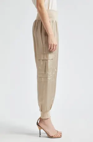 Cinq À Sept Giles Cropped Cargo Joggers - Khaki