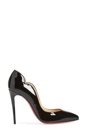CHRISTIAN LOUBOUTIN Hot Chick Scallop Pointed Toe Pumps - Bk01 Black/lin Black