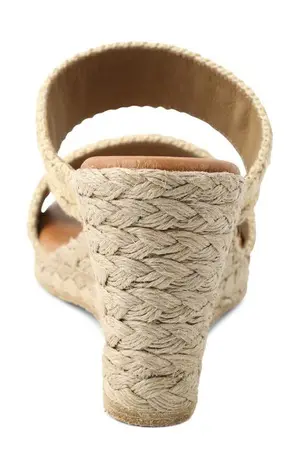 Andre Assous Nolita Raffia Wedge Slide Sandals - Sand
