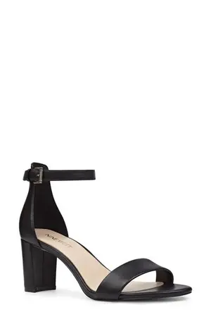 Nine West Pruce Ankle Strap Sandal - Black Patent