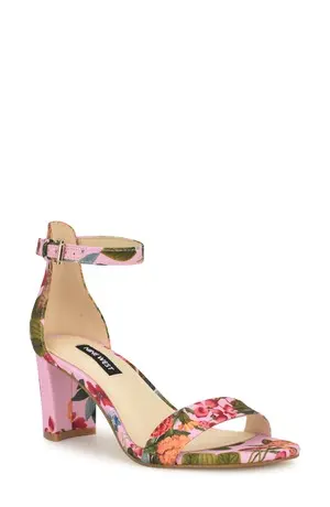 Nine West Nine West Pruce Ankle Strap Sandal Light Pink Floral