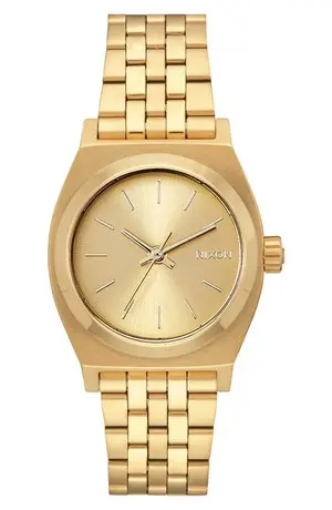 Nixon Medium Time Teller Bracelet Watch - All Gold