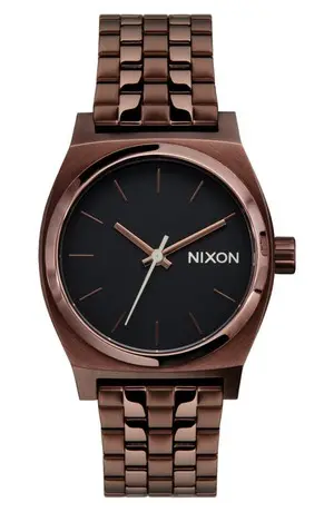 Nixon Medium Time Teller Bracelet Watch - Chocolate/black Coffee