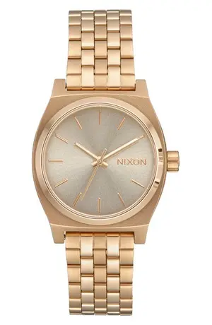 Nixon Medium Time Teller Bracelet Watch - Light Gold/vintage White