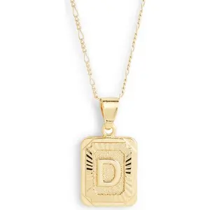 BRACHA Initial Pendant Necklace - Gold-d