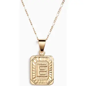 BRACHA Initial Pendant Necklace - Gold-e