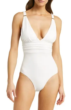 Melissa Odabash Melissa Odabash Panarea One-Piece Swimsuit White Chain