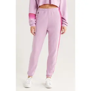 Aviator Nation Stripe Track Pants - Mauve