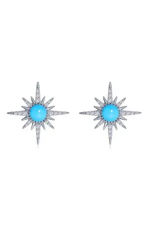 Lafonn Lafonn Simulated Diamond Stud Earrings Blue/ White