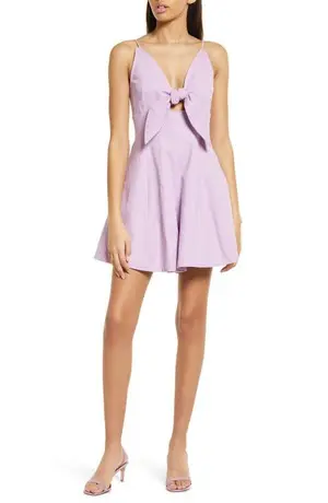 AMY LYNN Sleeveless Cutout Playsuit - Lilac