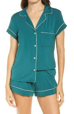 Eberjey Gisele Short Pajamas Evergreen/bone