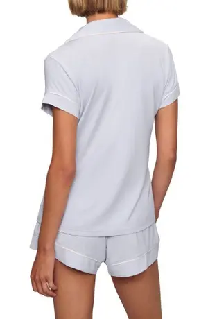 Eberjey Gisele Short Pajama Set - Ice Blue/ivory