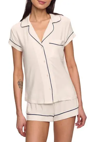 Eberjey Gisele Short Pajamas Ivory/navy