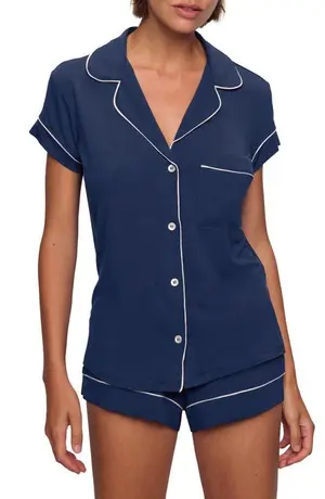Eberjey Gisele Short Pajamas - Navy/ivory