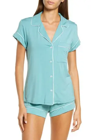 Eberjey Gisele Short Pajamas Ocean Bay/ Ivory