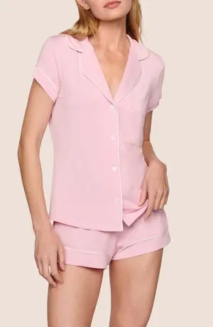 Eberjey Gisele Short Pajamas - Pink Nectar/ivory