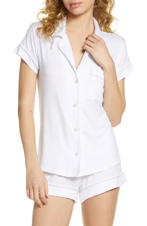Eberjey Gisele Short Pajamas White/ Wate