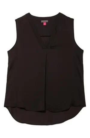 Vince Camuto Rumpled Satin V-neck Blouse