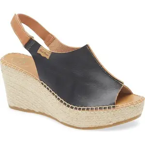 TONI PONS Lugano Espadrille Wedge Sandal - Black