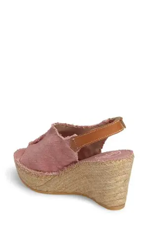 TONI PONS Lugano Espadrille Wedge Sandal - Light Pink Fabric