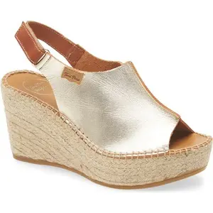 TONI PONS Lugano Espadrille Wedge Sandal - Platinum