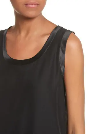 Lafayette 148 New York Perla Reversible Silk Tank - Black