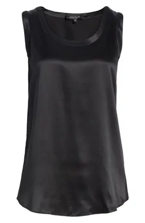 Lafayette 148 New York Perla Reversible Silk Tank - Black