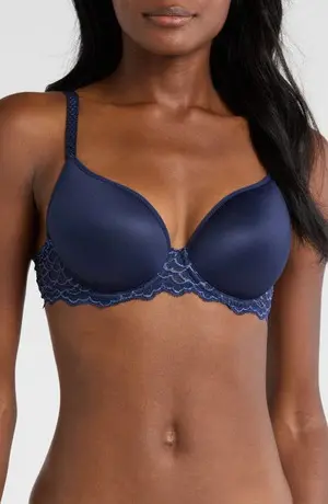 Simone Perele Caresse Underwire Plunge Bra - Ink Blue
