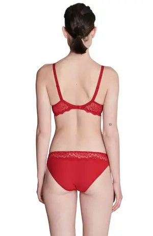 Simone Perele Caresse Underwire Plunge Bra - Tango Red