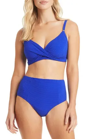 SEA LEVEL High Waist Bikini Bottom - Cobalt