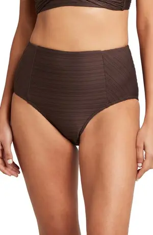 SEA LEVEL High Waist Bikini Bottom Espresso