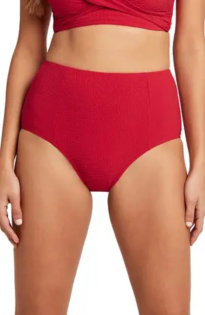 SEA LEVEL High Waist Bikini Bottom Red