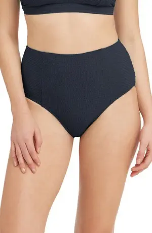 SEA LEVEL High Waist Bikini Bottom Storm Blue