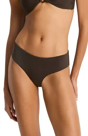 SEA LEVEL Mid Bikini Bottom - Espresso