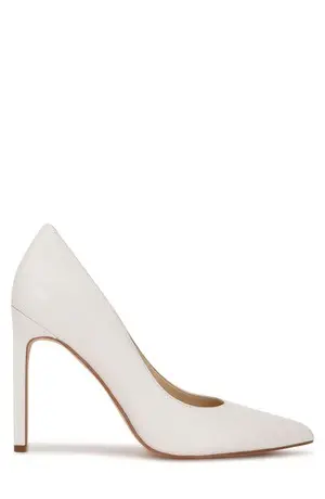 Nine West Tatiana Pointed Toe Stiletto Pumps - White Leather