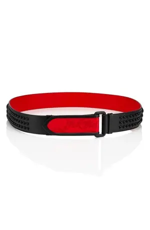 CHRISTIAN LOUBOUTIN Loubi Spike Belt - Black/loubi/black