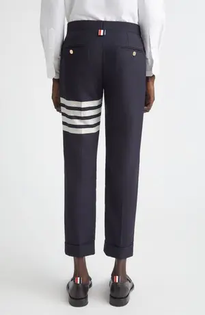 Thom Browne 4-bar Cropped Skinny Trousers - Navy