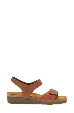 Naot Vivian Wedge Sandal - Latte Brown Leather