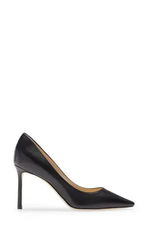 JIMMY CHOO Romy 85 Leather Pump - Black