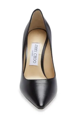 JIMMY CHOO Romy 85 Leather Pump - Black